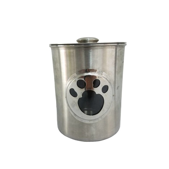 Unbranded | Kitchen | Stainless Kittypup Snacktreat Canister With See ...